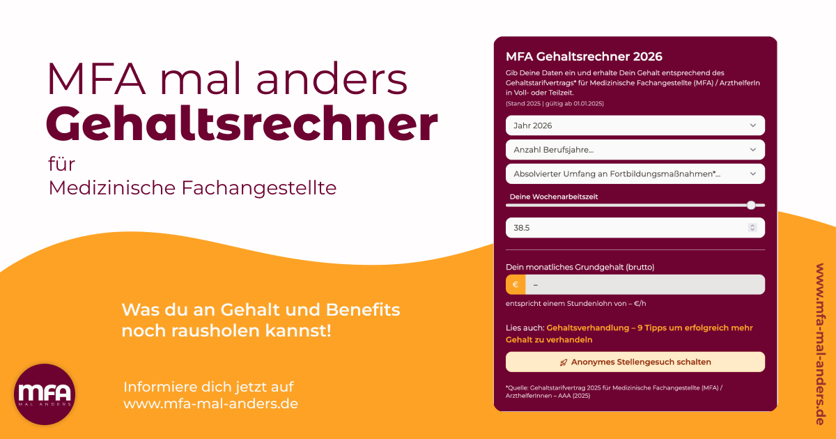 MFA Gehalt 2026 – Gehaltsrechner & Tarifvertrag | MFA mal anders